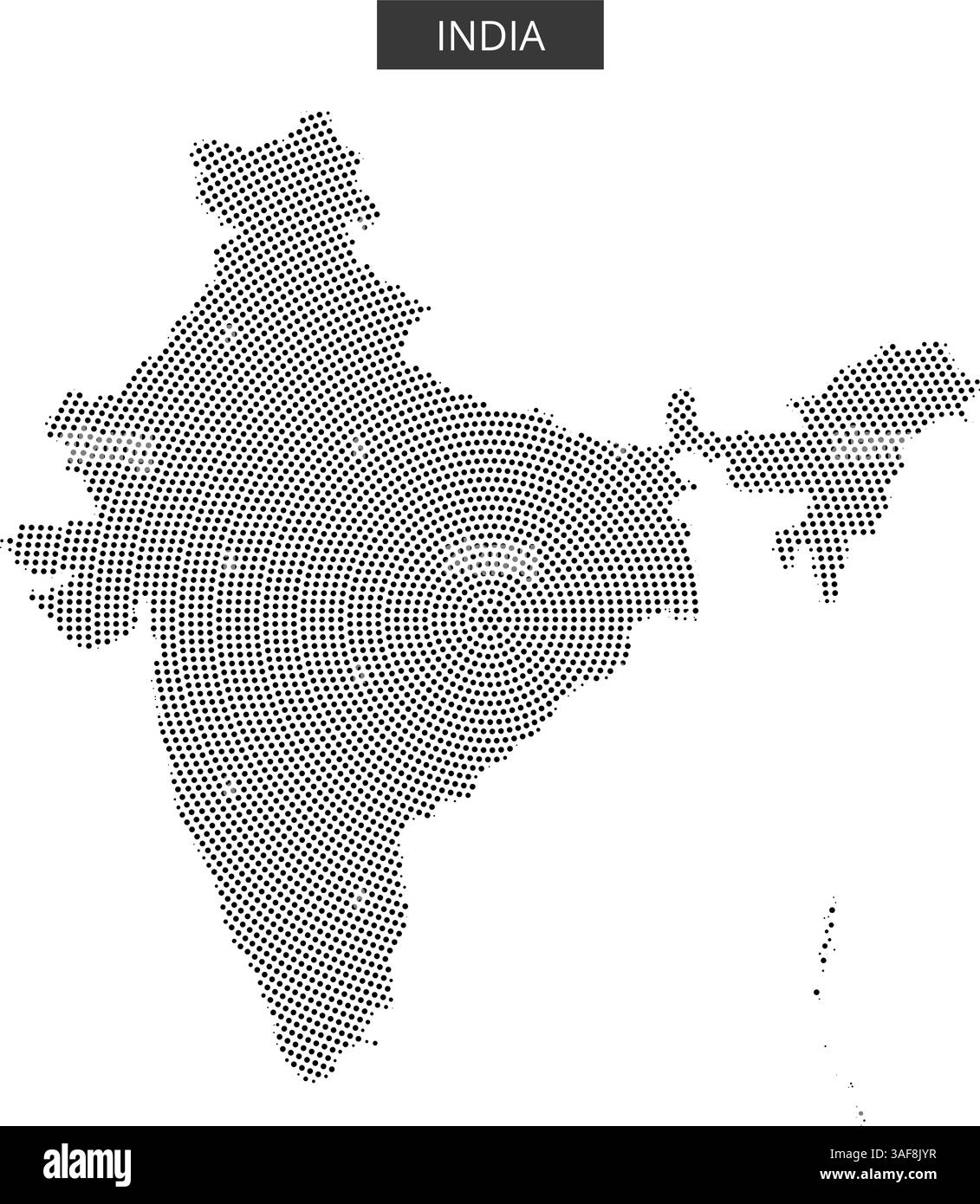 This visual features a dotted representation of India's geographical ...