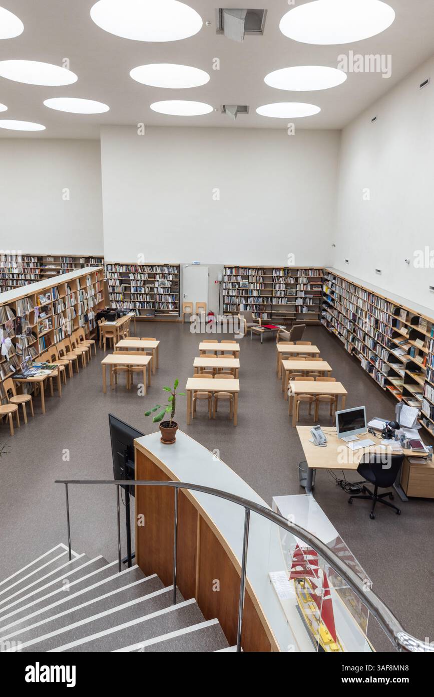 Vyborg, Russia - July 17, 2023: Interior of reading room of Vyborg ...