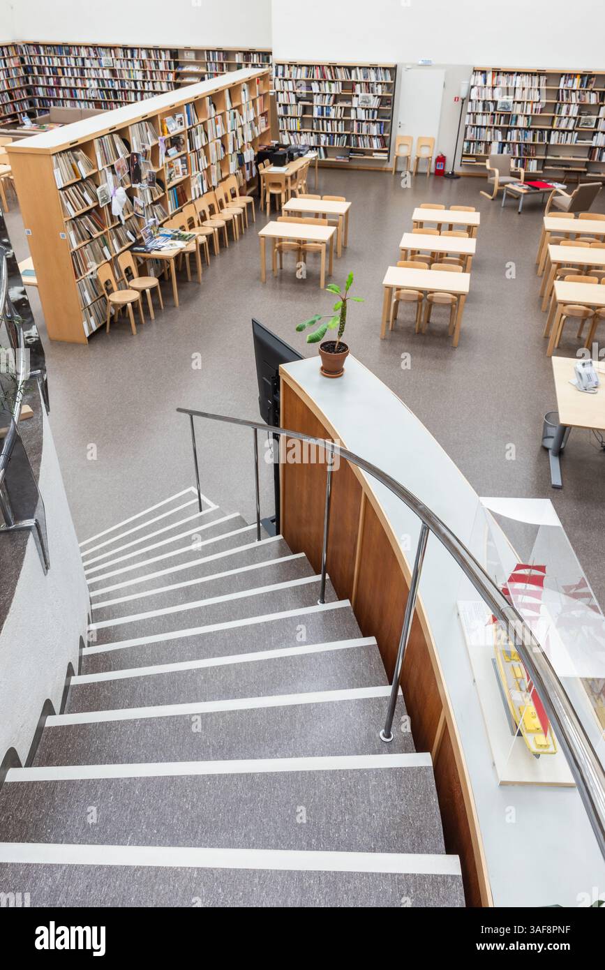 Vyborg, Russia - July 17, 2023: Stairs to reading room of Vyborg ...