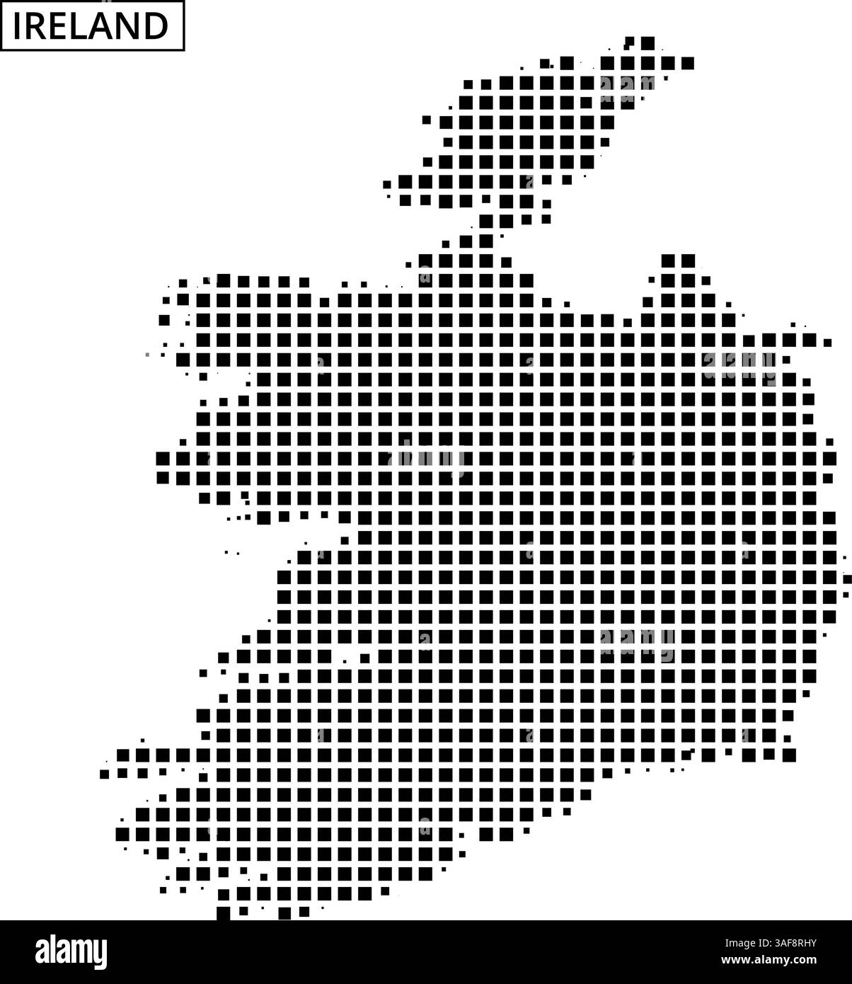 The design features a dotted representation of Ireland's outline ...