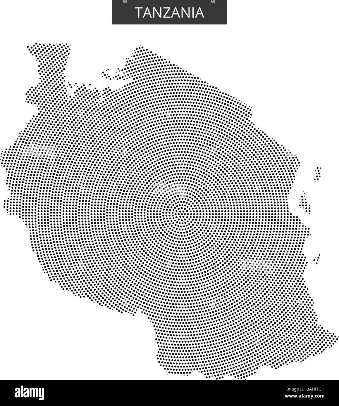 This artwork features a creative dot pattern representing the map of ...