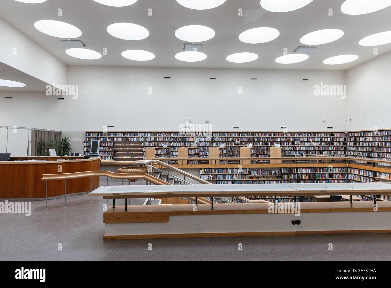 Vyborg, Russia - July 17, 2023: Reading room interior. Vyborg Library ...