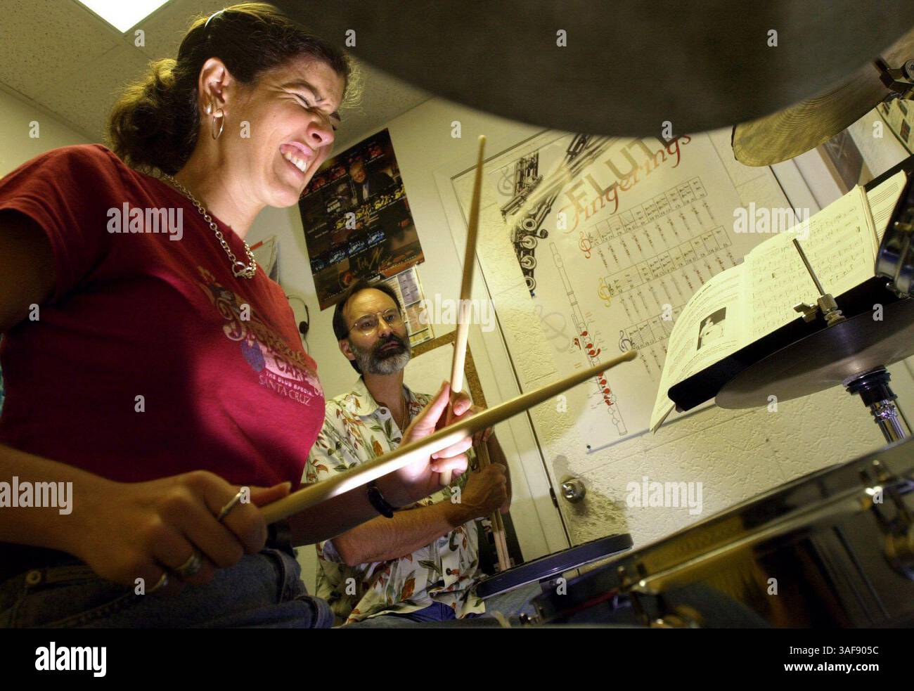 Drummers in lesson hi-res stock photography and images - Alamy