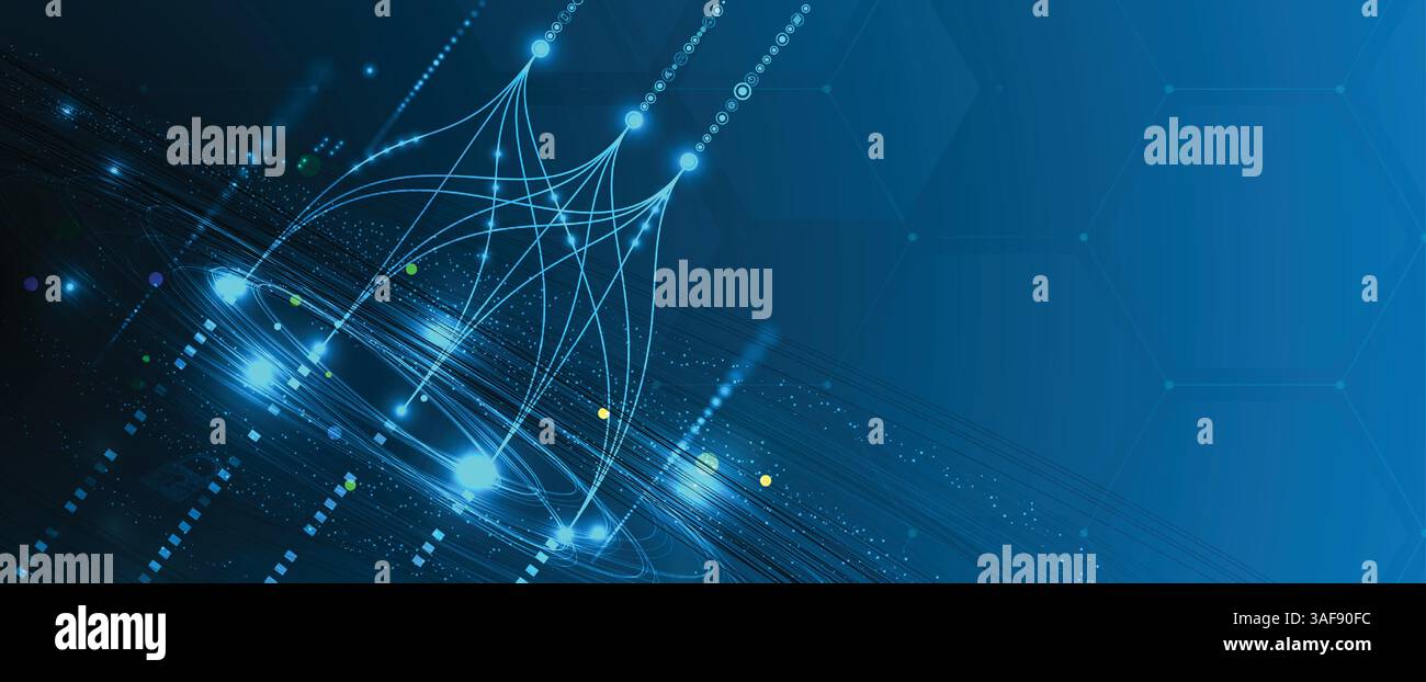 Technology data and network connection visual business background Stock ...