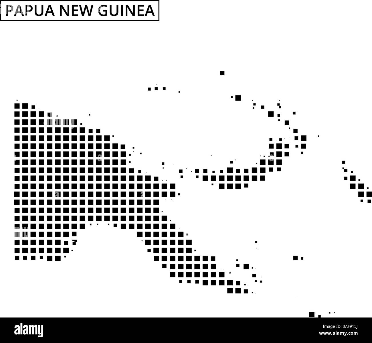 Dotted representation of Papua New Guinea showcasing its unique ...