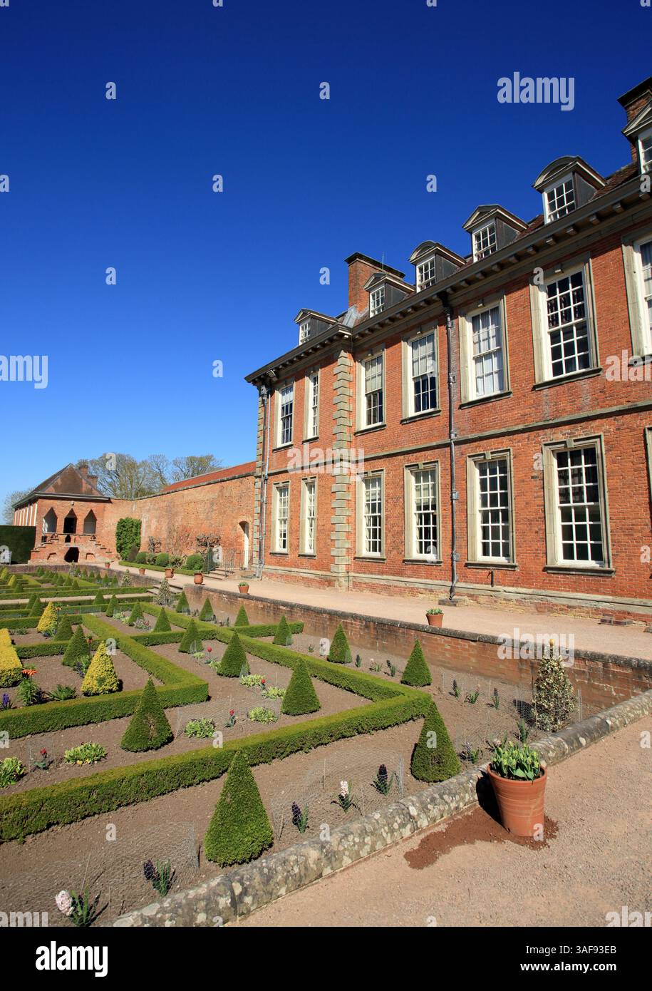 Gardens at Hanbury hall, Hanbury, Droitwich spa, Worcestershire ...
