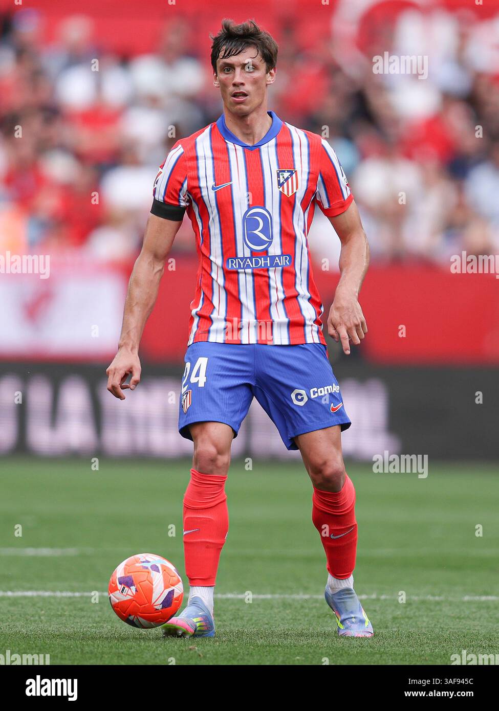 Sevilla, Spain. 07th Apr, 2024. Robin Le Normand of Atletico de Madrid ...