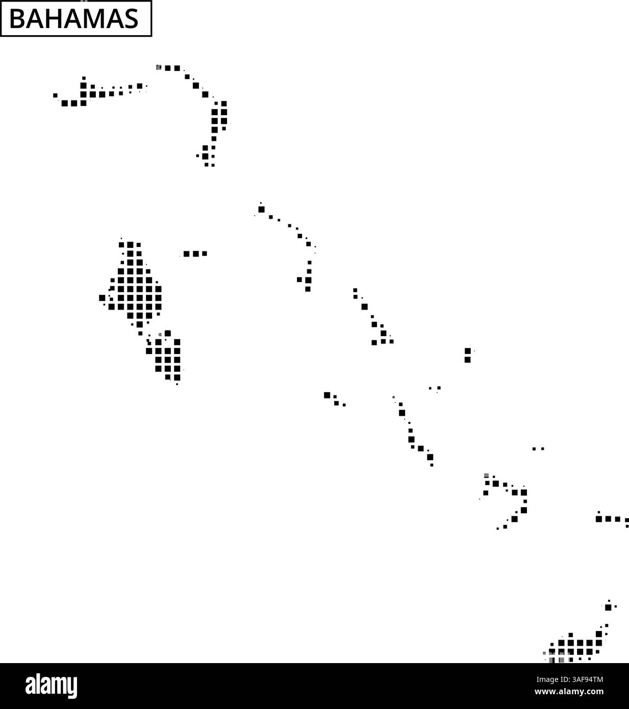 The outline map depicts the Bahamas, highlighting its islands and ...