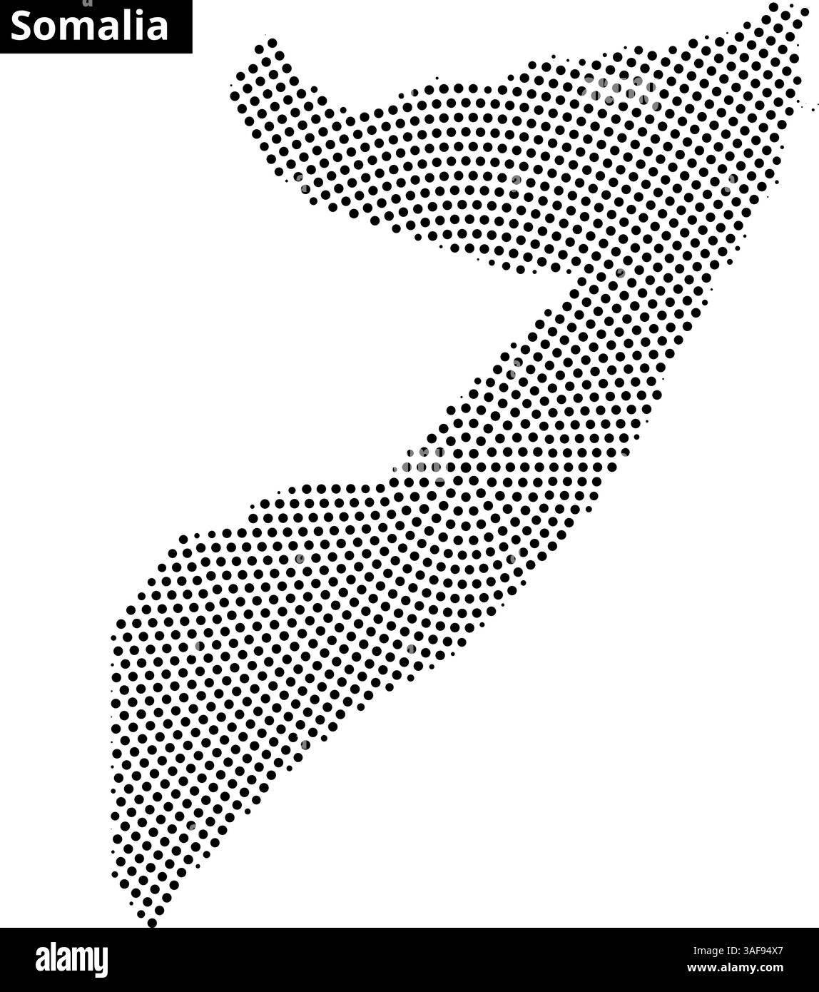 The map of Somalia features a dotted outline, highlighting its ...