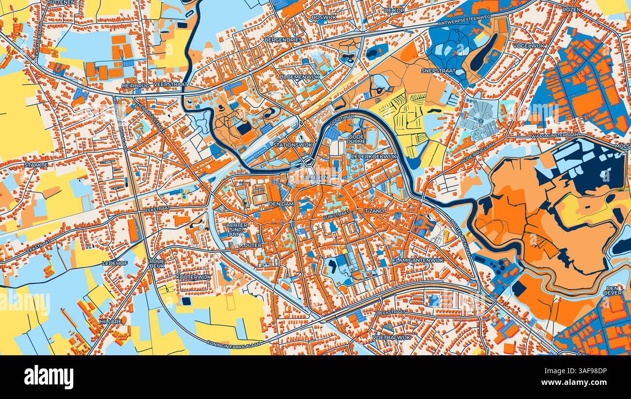 Lokeren map hi-res stock photography and images - Alamy