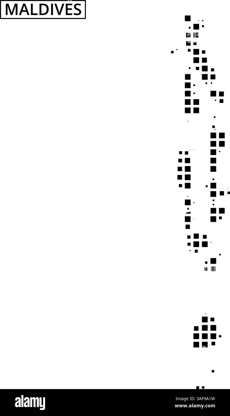 This design highlights the distinct shapes of the Maldives islands ...