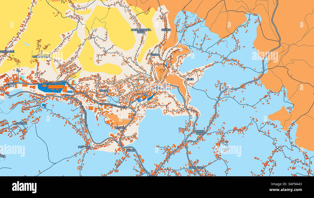 Cazin map hi-res stock photography and images - Alamy