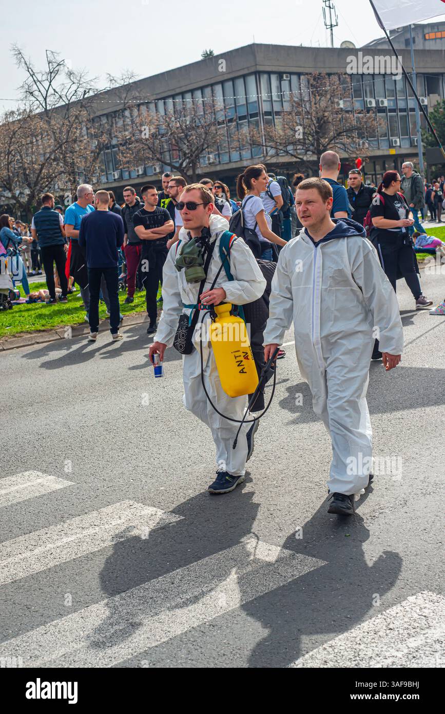 Belgrade, Serbia, March 15, 2025, Students, and farmers protest ...