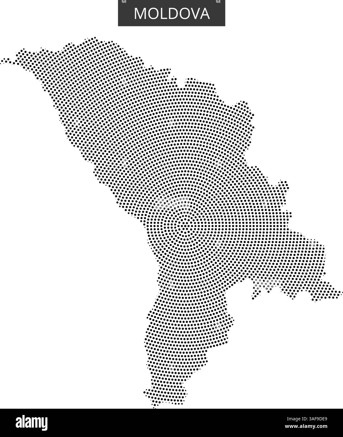 Dotted representation of the map of Moldova showcases its geographical ...