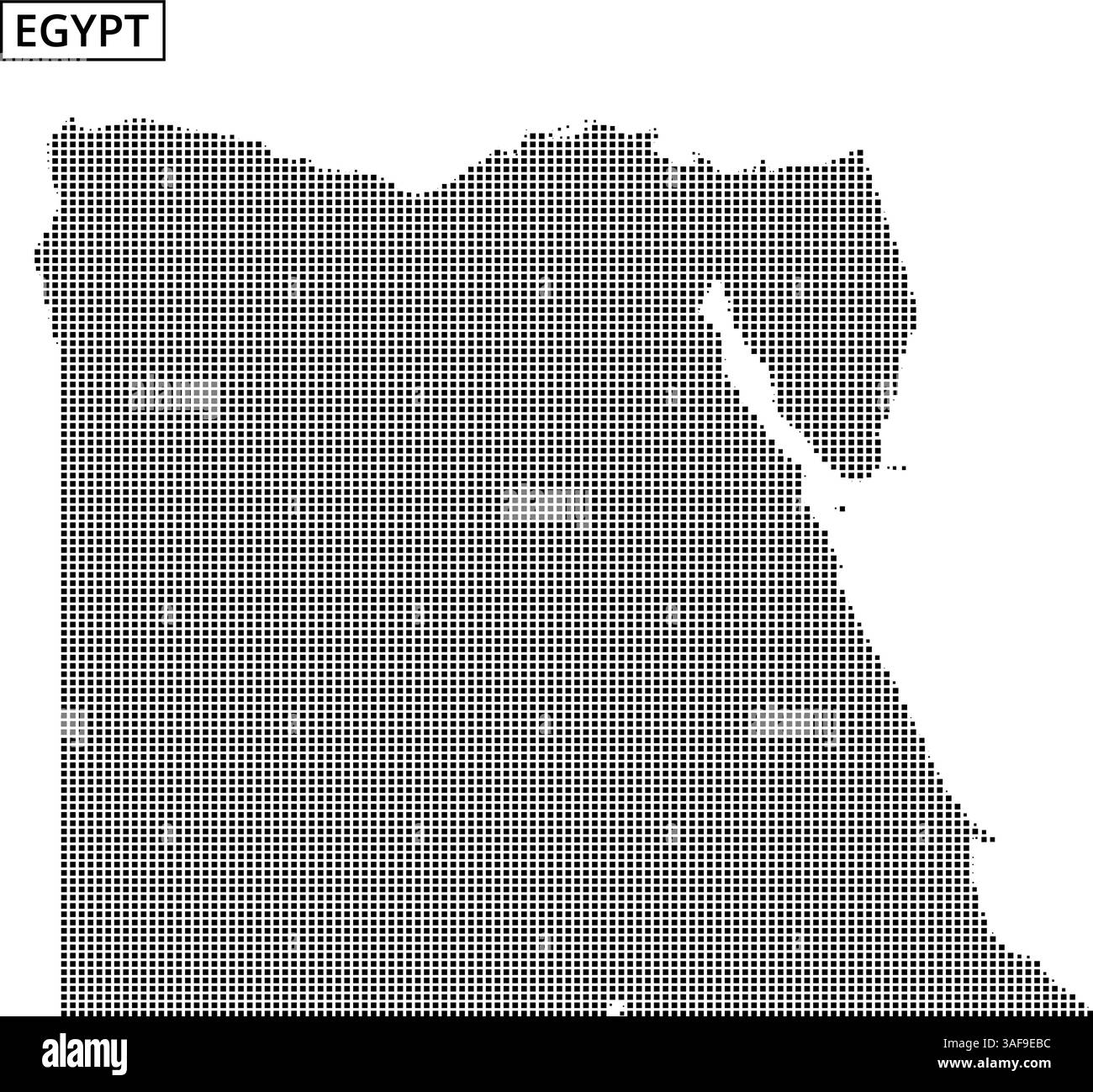This detailed map of Egypt showcases various geographical features and ...