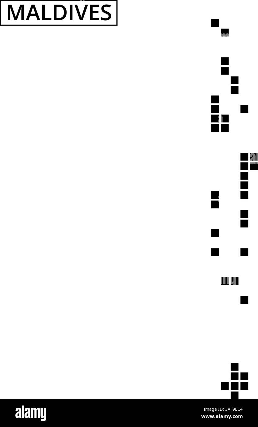 This design highlights the distinct shapes of the Maldives islands ...