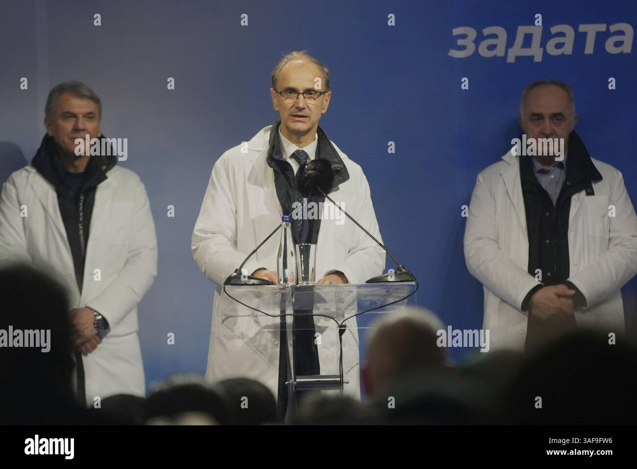 Djuro Macut, center, a politically inexperienced medical professor and ...