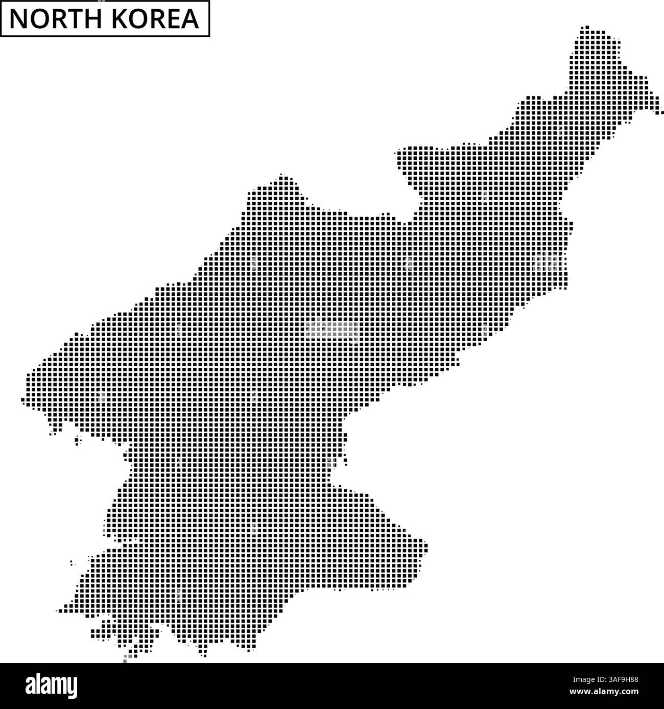 This visual displays a dot map of North Korea, highlighting its ...