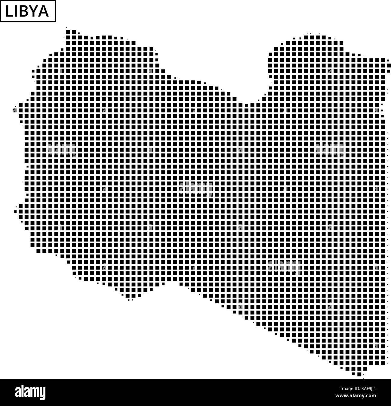 A detailed map outlining the geographical features of Libya ...