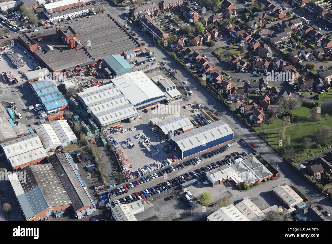 aerial view of Jewson Stockport on the Whitehill Industrial Estate ...