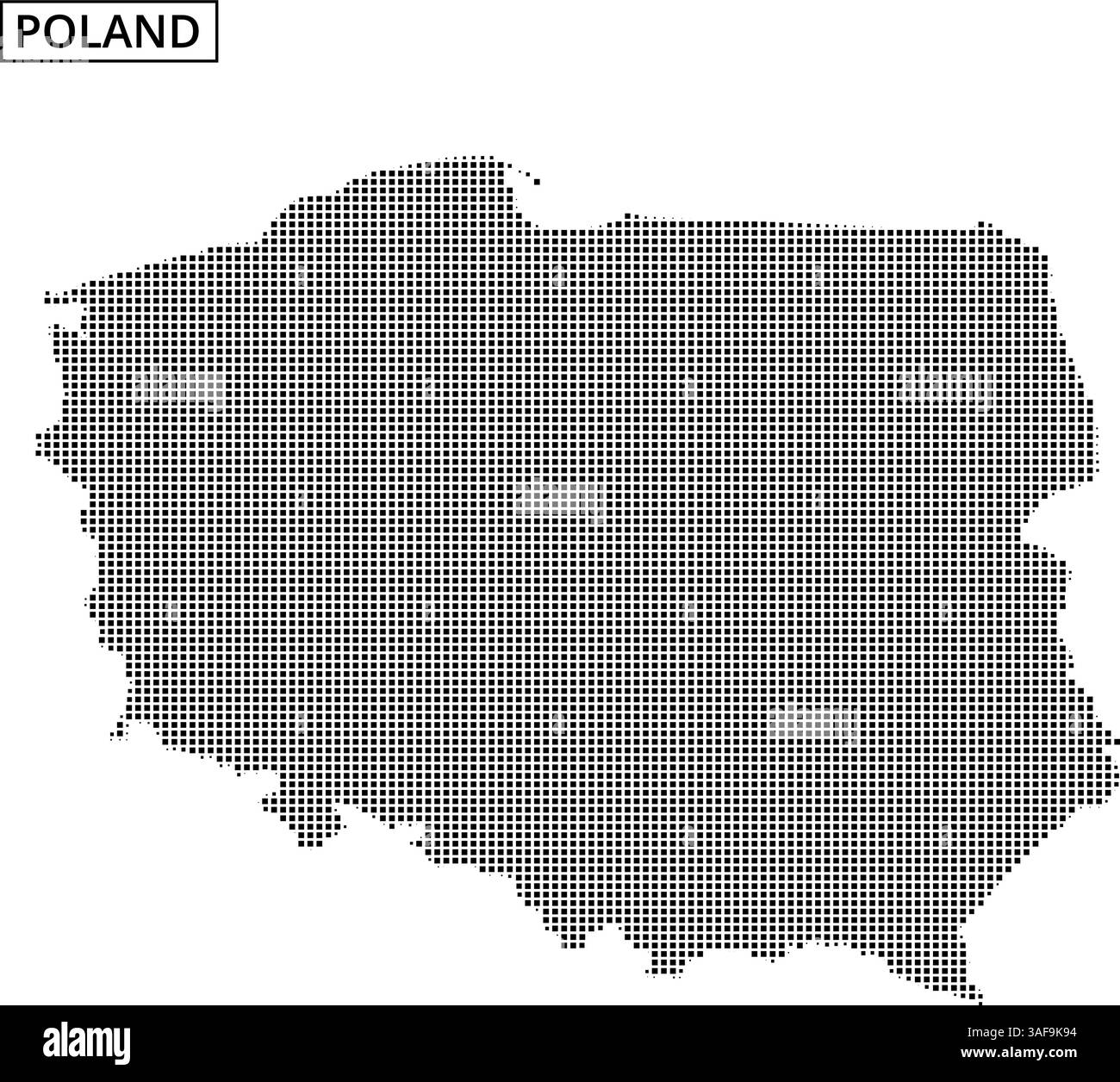 This design features a dotted map of Poland, highlighting its borders ...
