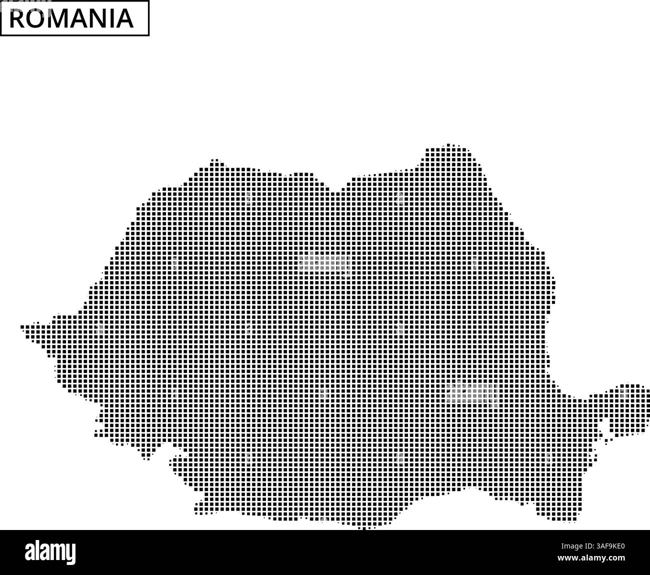 A unique dotted representation of Romania showcases the country’s ...