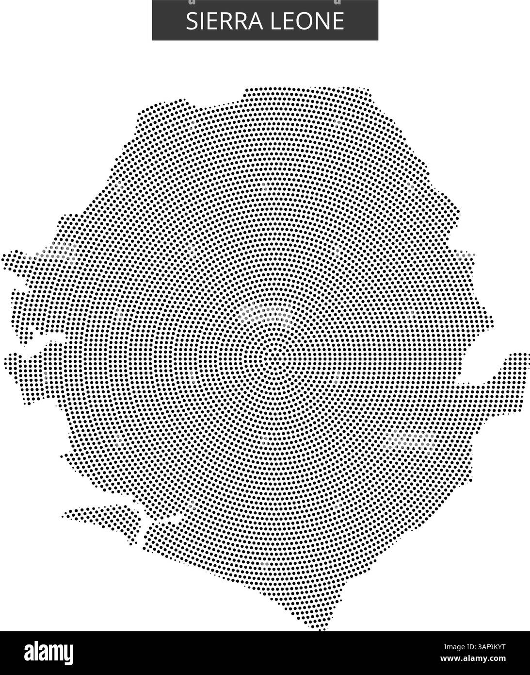 This detailed map of Sierra Leone showcases its shape and geographical ...