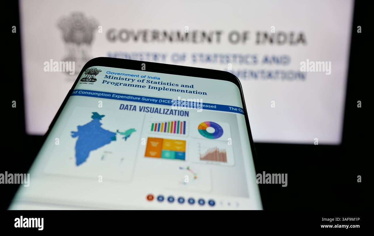 Stuttgart, Germany - 11-21-2024: Smartphone with website of Indian ...