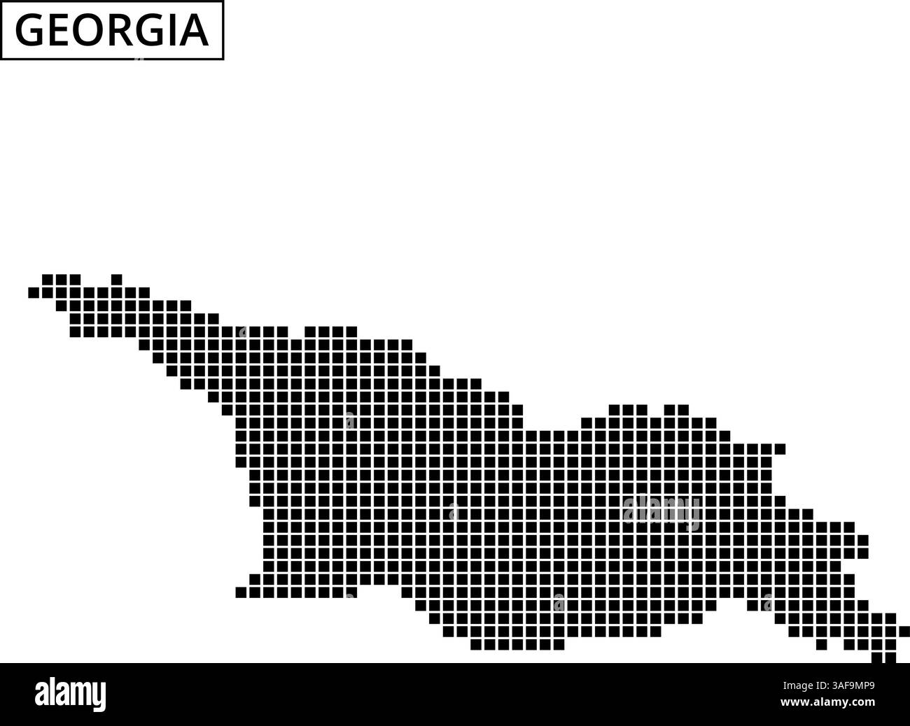 Artistic representation of Georgia's map using dots, showcasing the ...