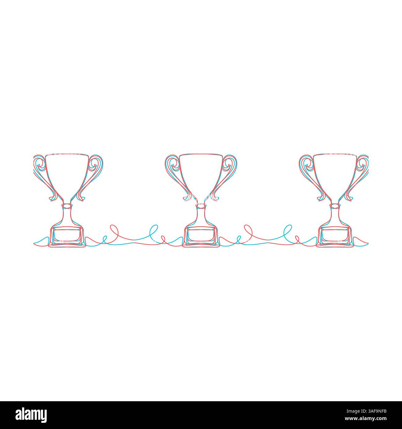 winning trophy vector design isolated in white background Stock Vector ...