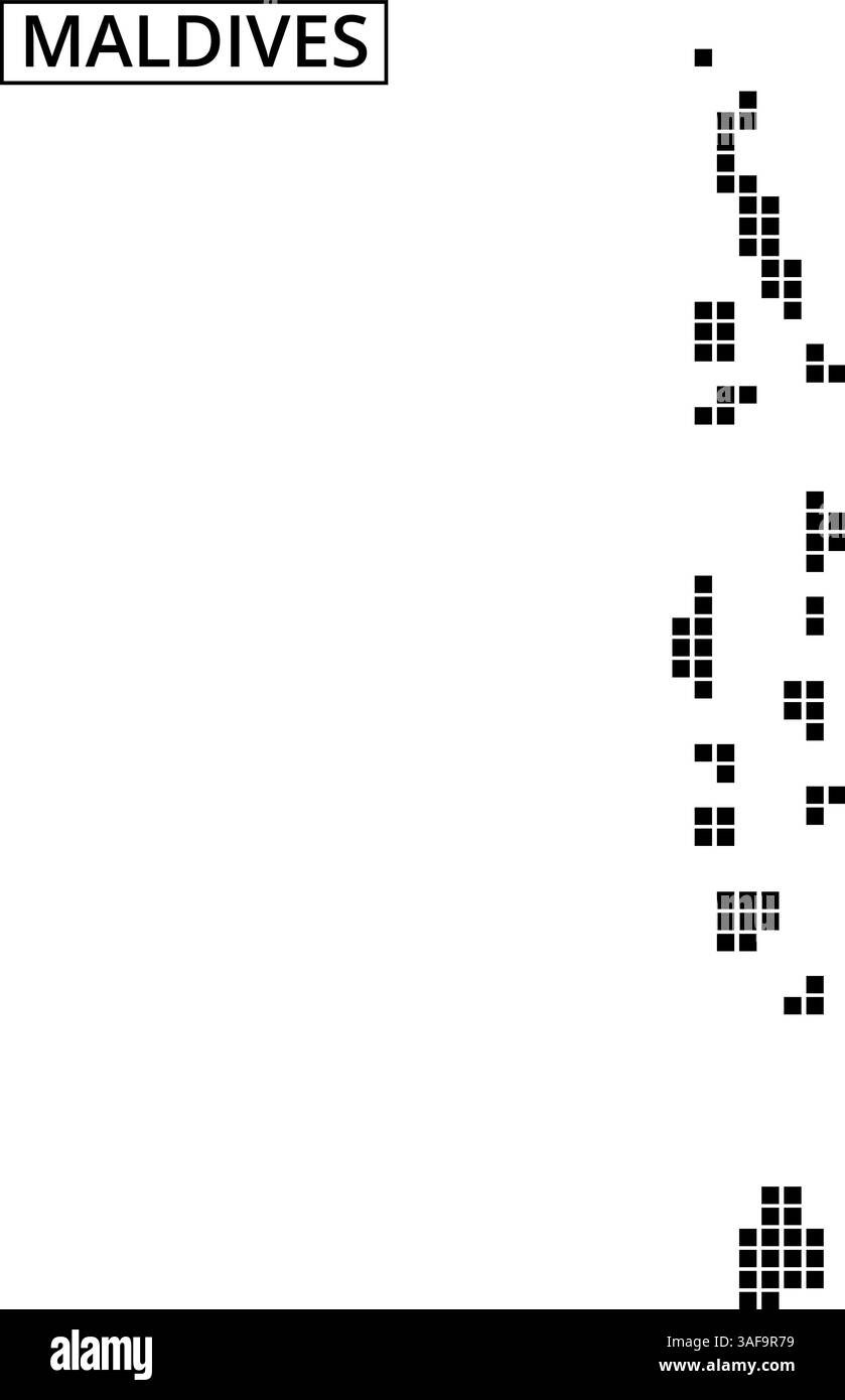 This design highlights the distinct shapes of the Maldives islands ...