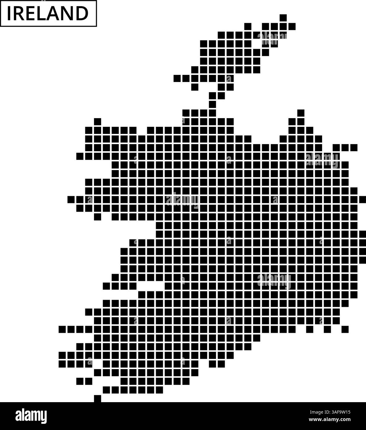 The design features a dotted representation of Ireland's outline ...