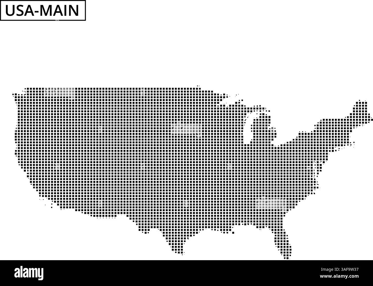 A dot-style illustration outlines the geographical boundaries of the ...