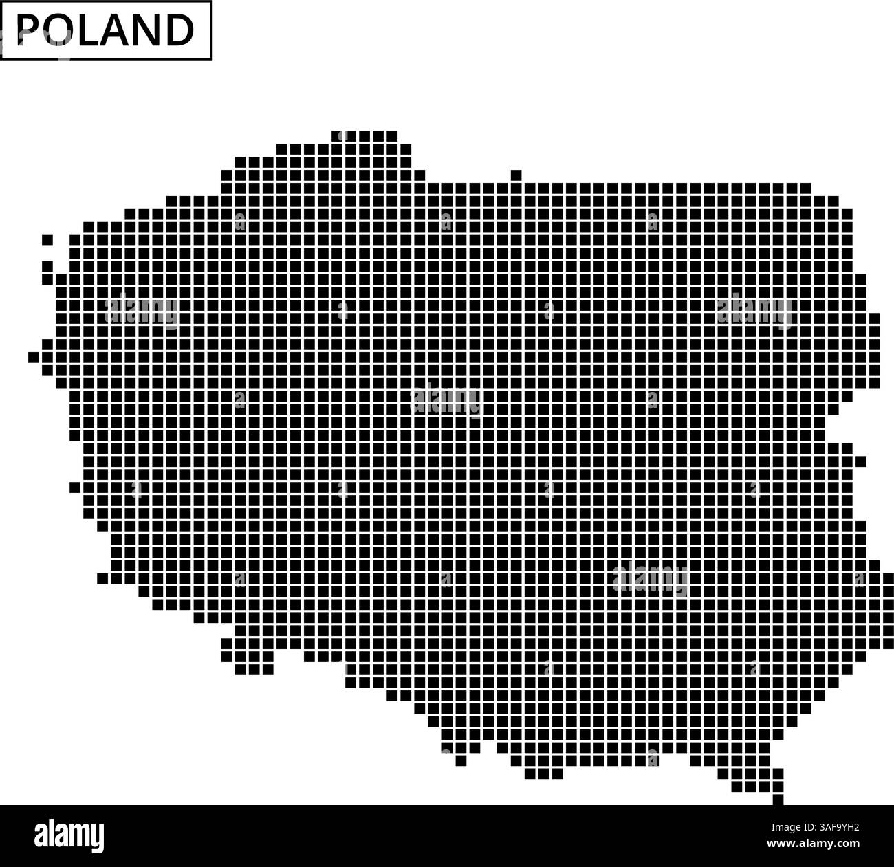 This design features a dotted map of Poland, highlighting its borders ...