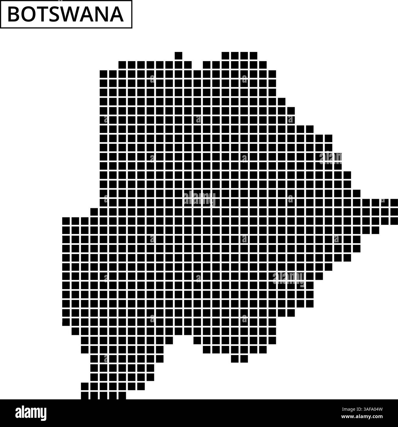 A dot pattern creatively illustrates the outline of Botswana ...