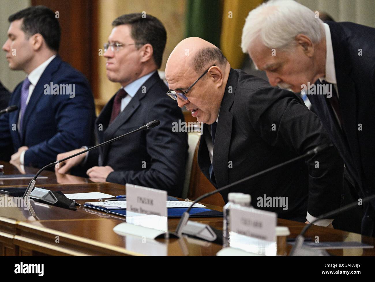 Moscow, Russia. 07th Apr, 2025. From right to left: Russian Ambassador ...
