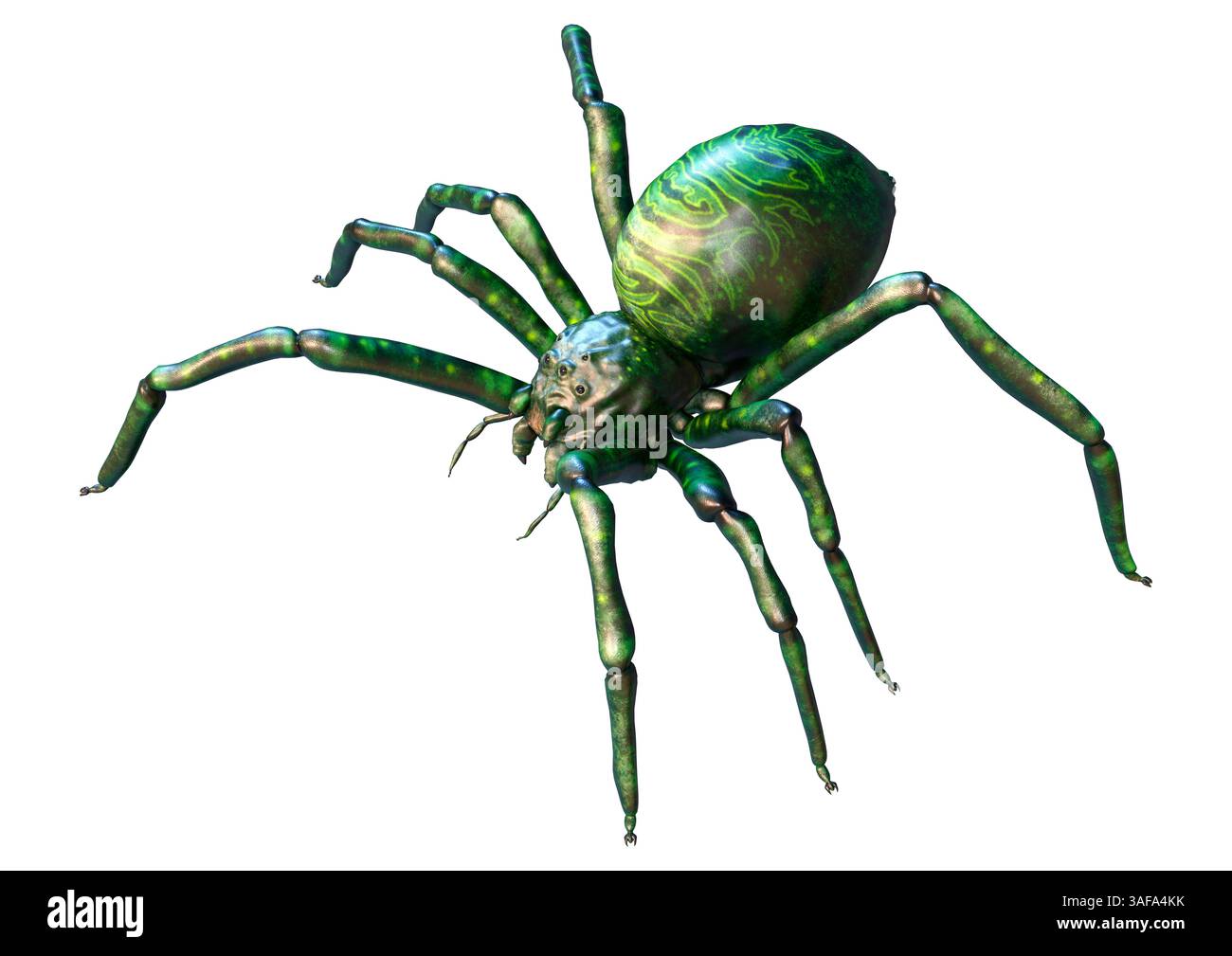 3D rendering of a giant fantasy spider isolated on white background ...