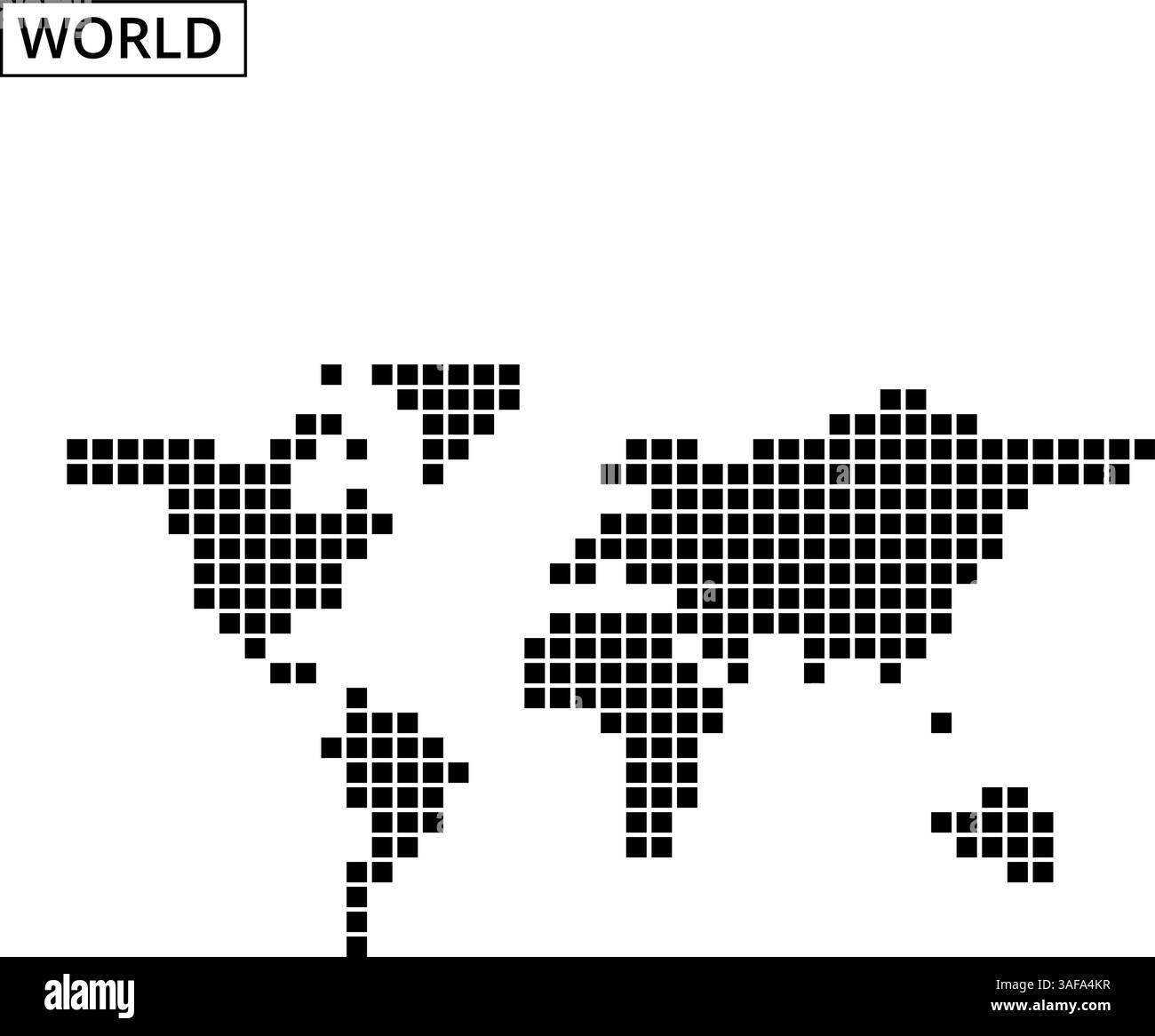 World map illustration with dotted pattern representing global ...
