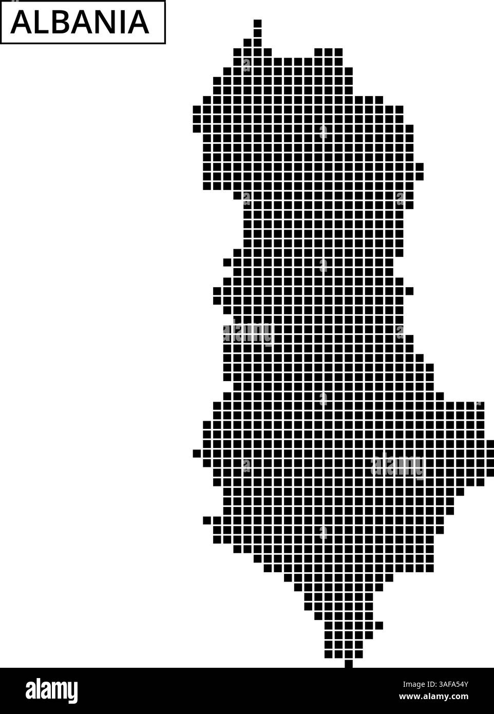 Detailed representation of Albania's geographical layout using a ...