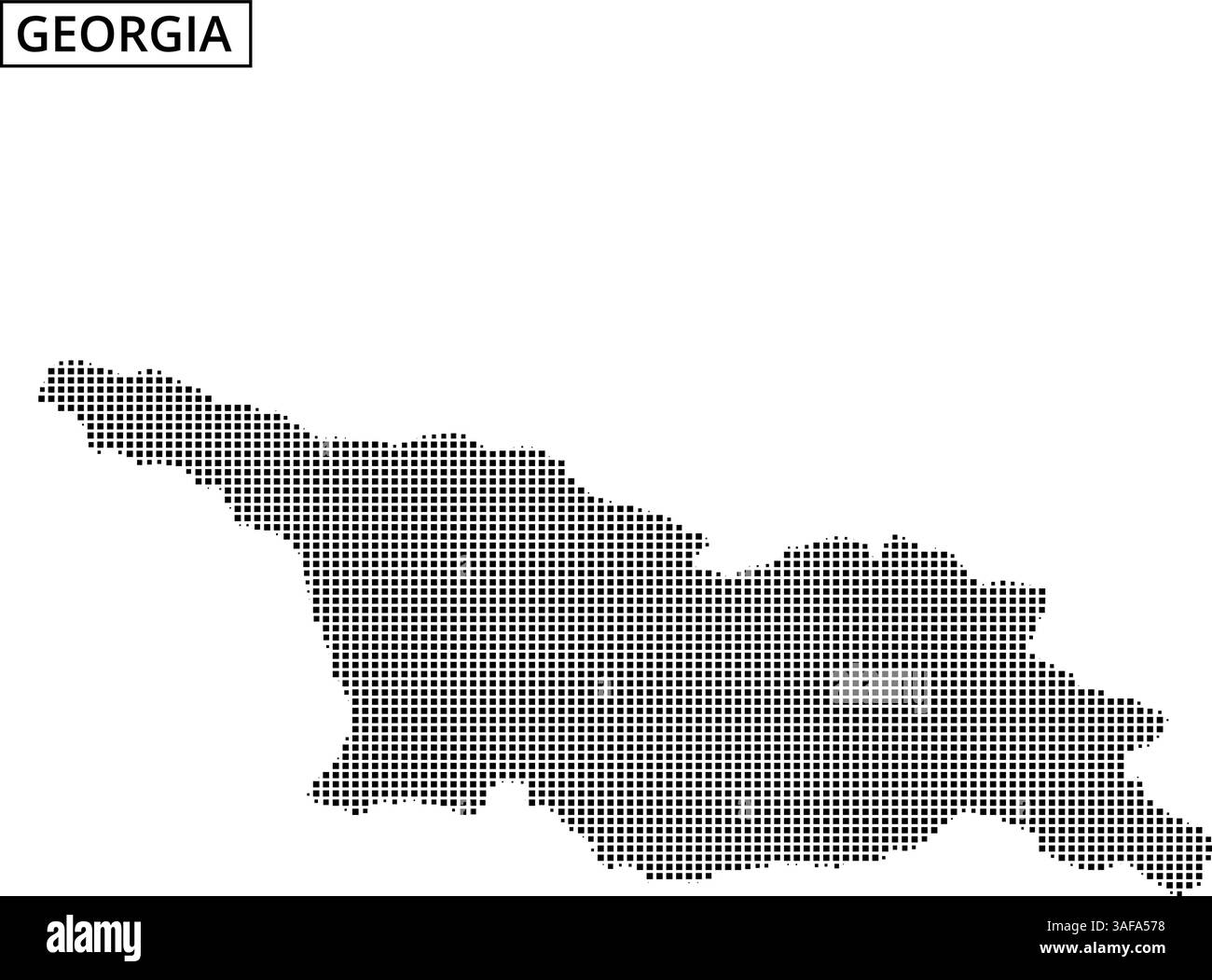 Artistic representation of Georgia's map using dots, showcasing the ...