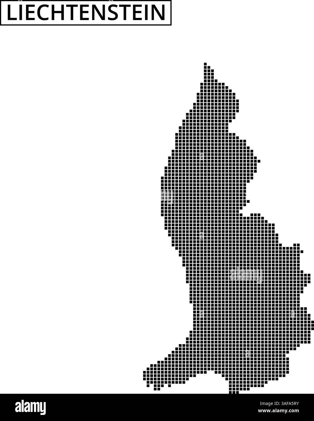 The map of Liechtenstein is displayed as a dotted silhouette ...