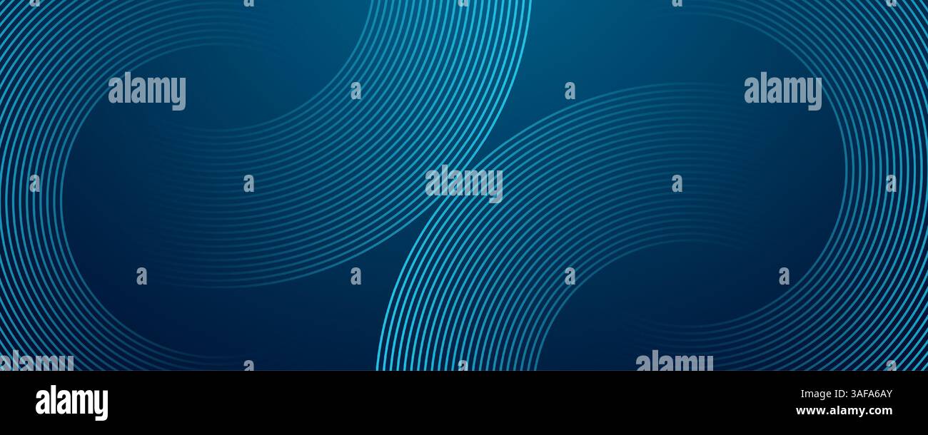 Modern abstract blue background with circular lines. Geometric stripe ...
