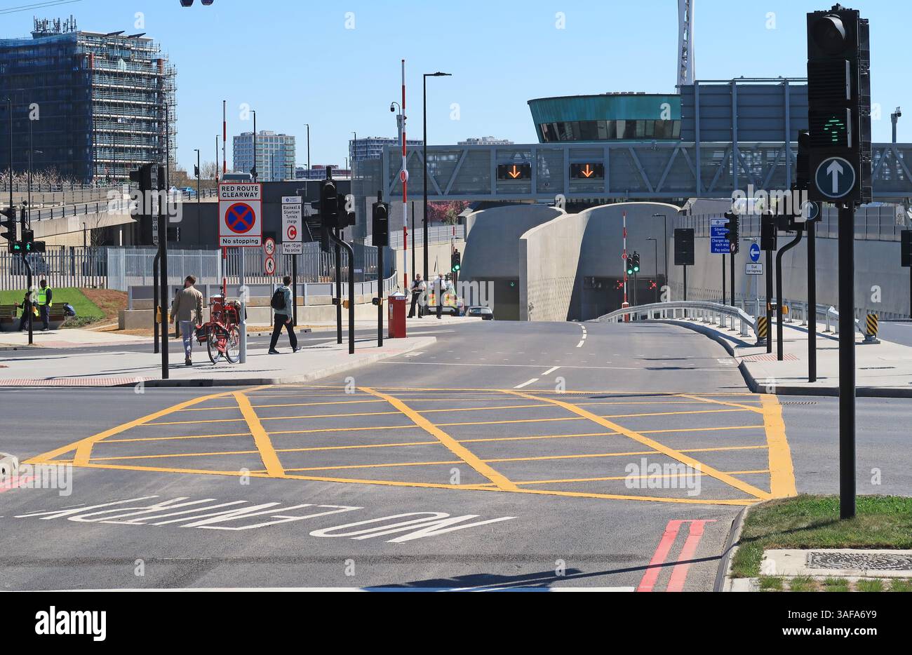 Northern entrance to the new Silvertown Tunnel under the River Thames ...