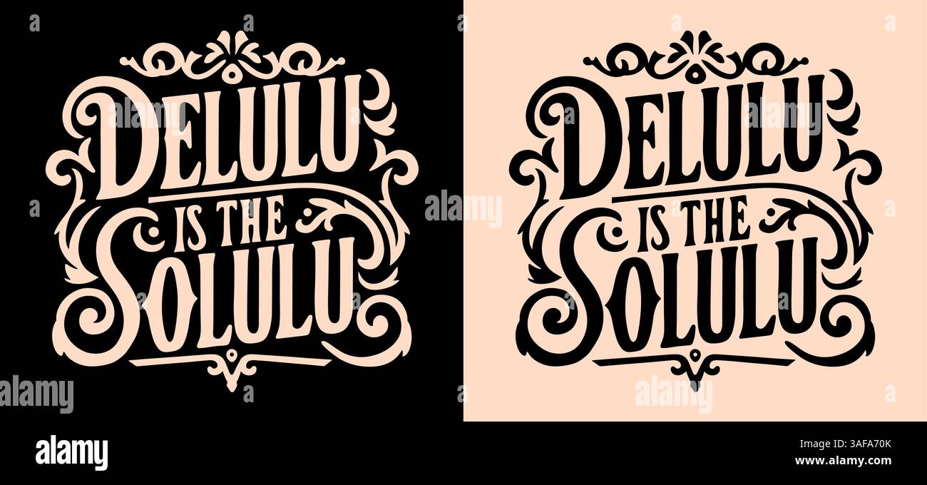 Delulu is the solulu lettering delusional girl aesthetic dark academia ...