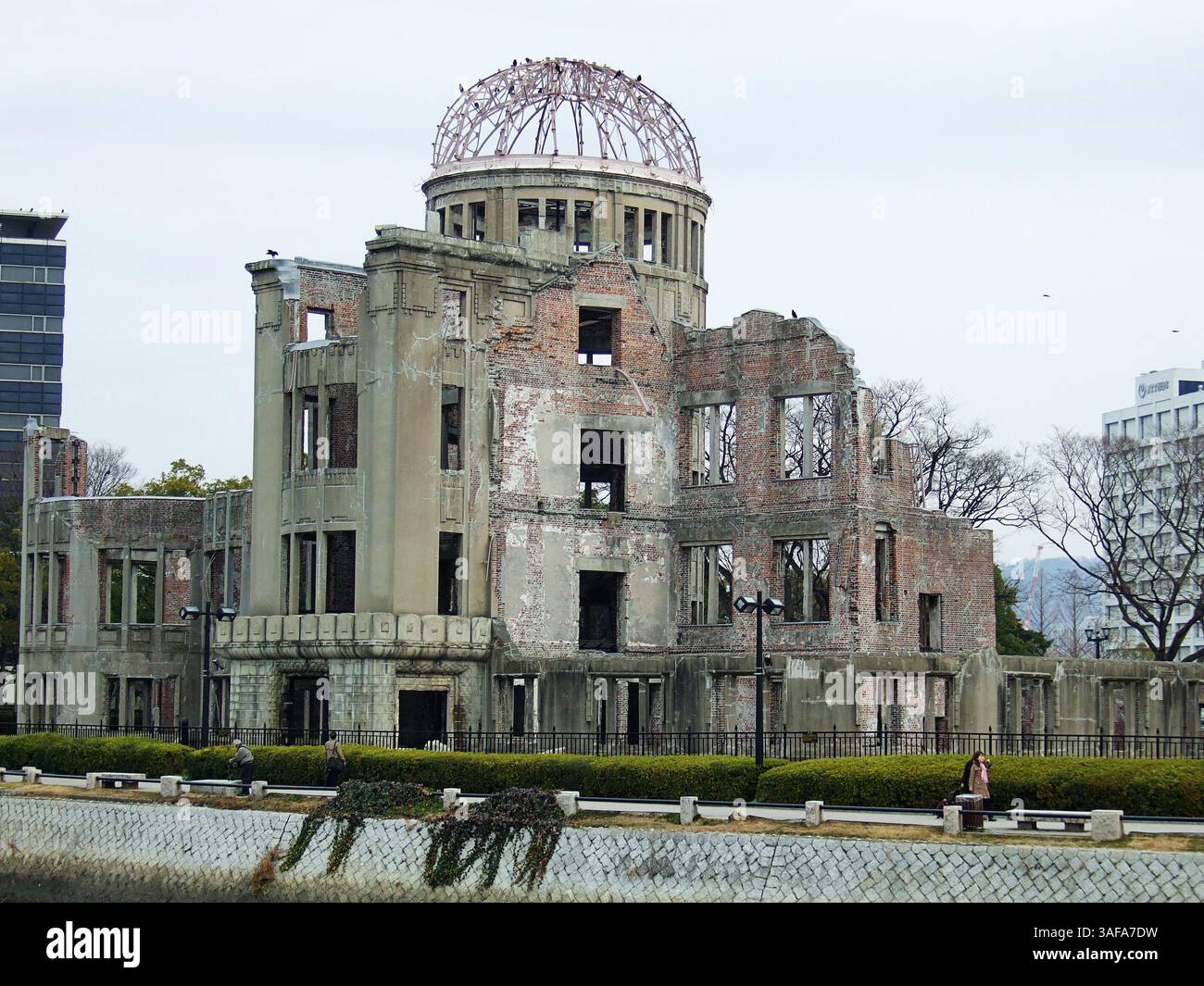 The Genbaku Dome, Atomic Bomb Dome, is part of Hiroshima Peace Memorial Park in Hiroshima, Japan ...