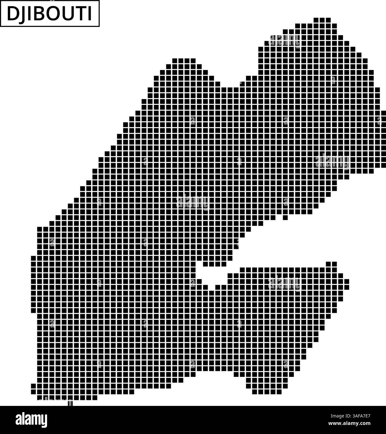 Detailed map of Djibouti showcasing its unique topographical features ...