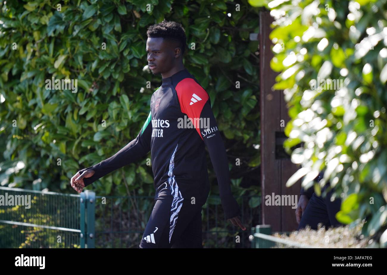 Arsenal's Bukayo Saka during a training session at the Sobha Realty ...