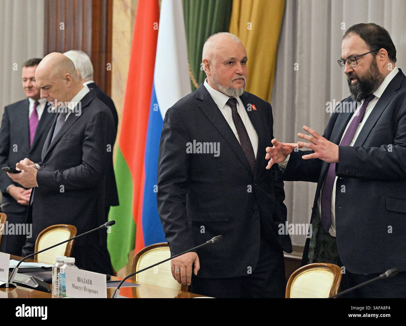 Moscow, Russia. 07th Apr, 2025. Russian Finance Minister Anton Siluanov ...