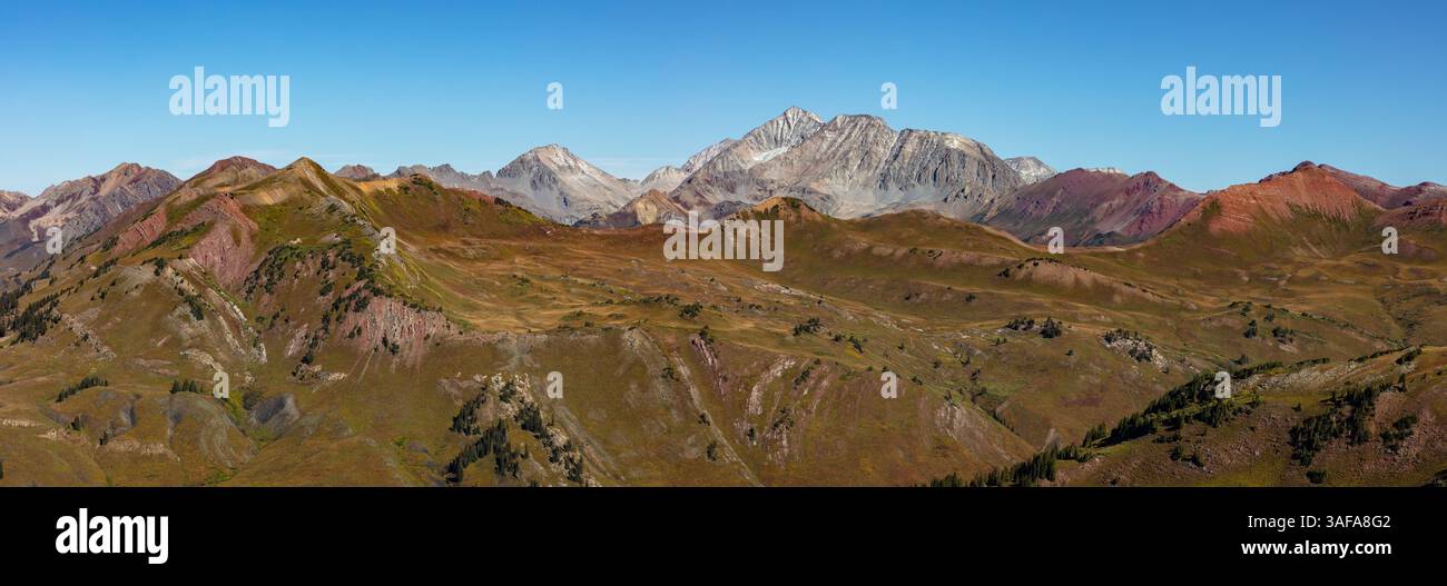 Snowmass Mountain (14,105') dominating the skyline above a beautiful ...