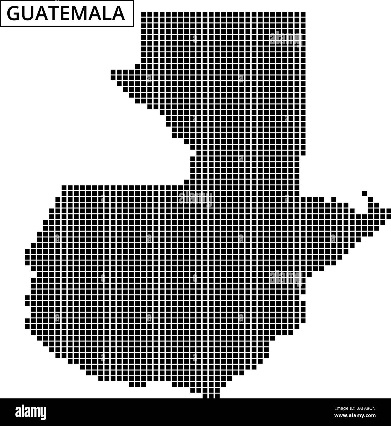 This graphic highlights the shape of Guatemala, depicted with a unique ...